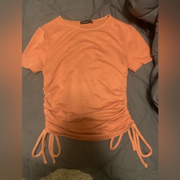 Tops | Rose Gold Side Scrunch Top | Poshmark